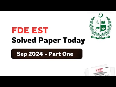 FDE EST Solved Paper Today - FDE EST English Solved Paper Today - FDE ...