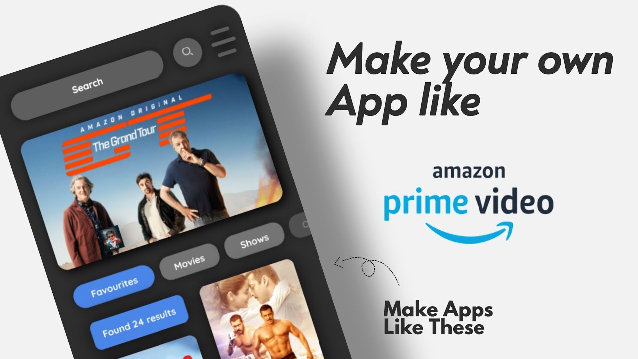 Make App Like Amazon Prime Video In 5 minutes! UI design App! - YouTube