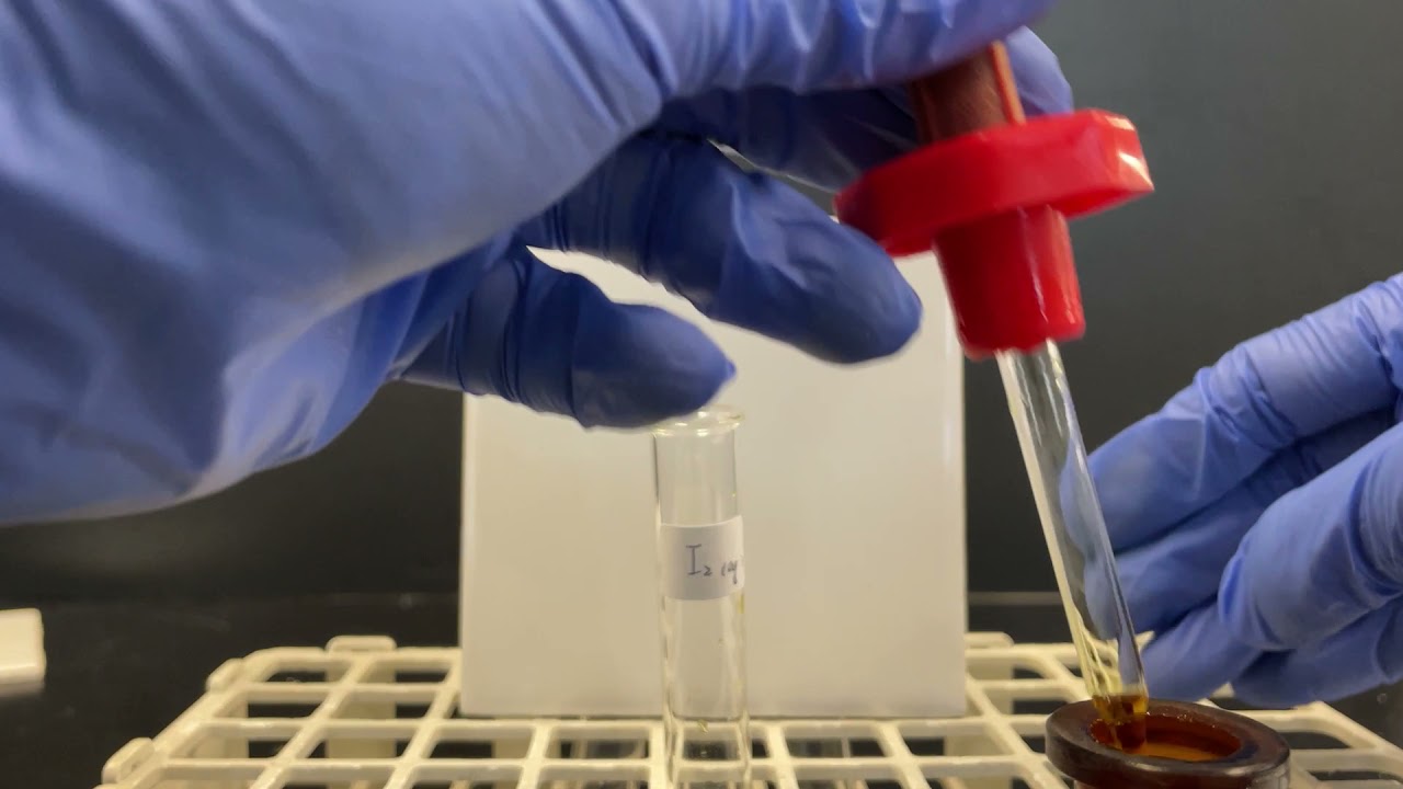 Redox Reaction Series: sodium sulphite + iodine solution Na2SO3 + I2 ...