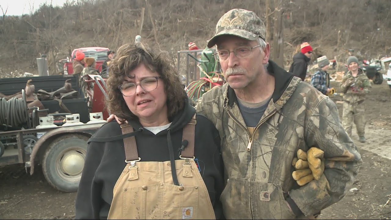Neighbors find victim in Madison County tornado rubble - YouTube
