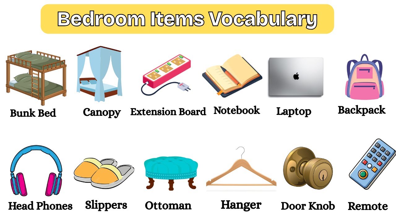 50+ Bedroom Vocabulary Words in English | Learn Daily Use Words Easily ...