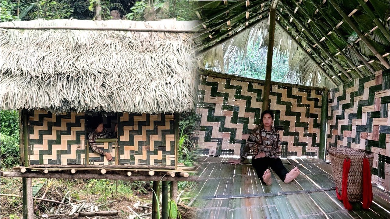 How to make a simple wall house with bamboo that l have complted - YouTube
