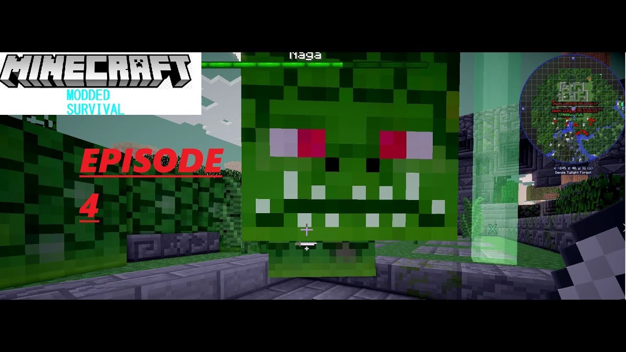 Modded Minecraft: Defeating the Naga in Twilight forest, episode 4 ...
