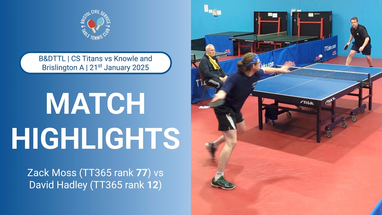 MATCH HIGHLIGHTS | Zack Moss vs David Hadley | B&DTTL Prem | 2025 - YouTube