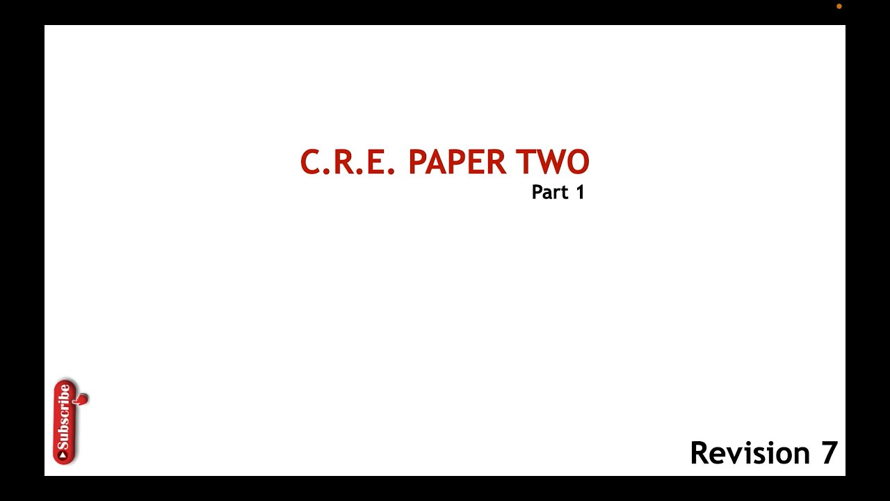 cre paper 2 | cre paper 2 revision 7 part 1 | cre paper 1 questions and ...