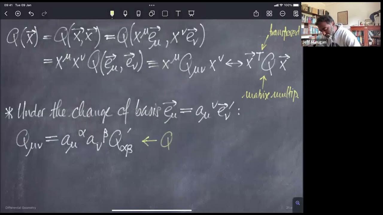 Differential Geometry 2023 - Lecture 4 (Tensor spaces) - YouTube