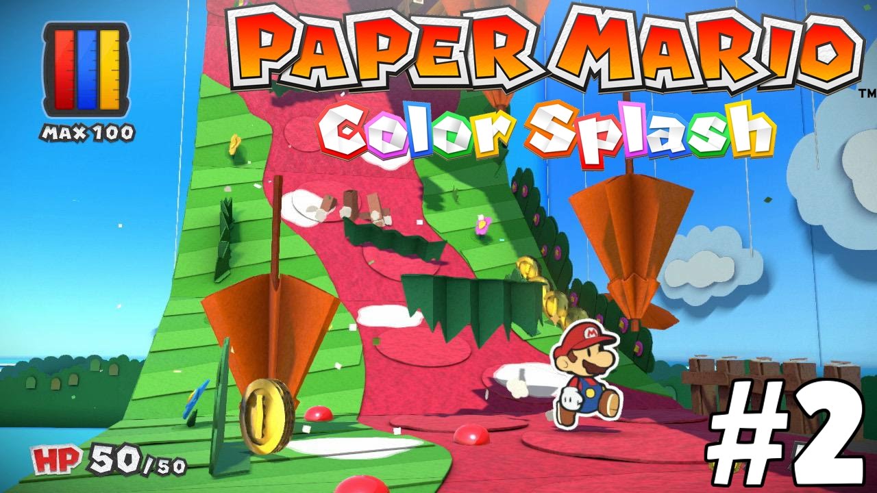 Paper Mario: Color Splash (Gameplay Part 2) Ruddy Road! - YouTube