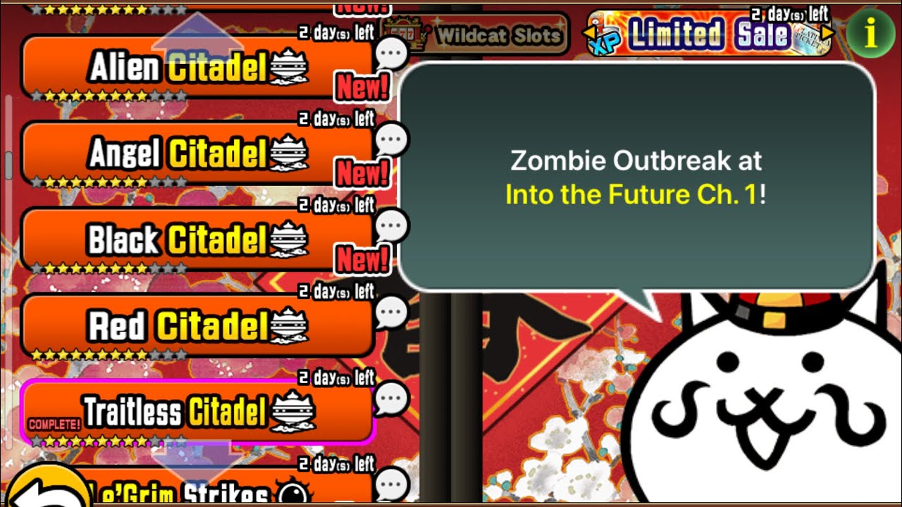 Traitless citadel(battle cats) vs my battle cat army - YouTube