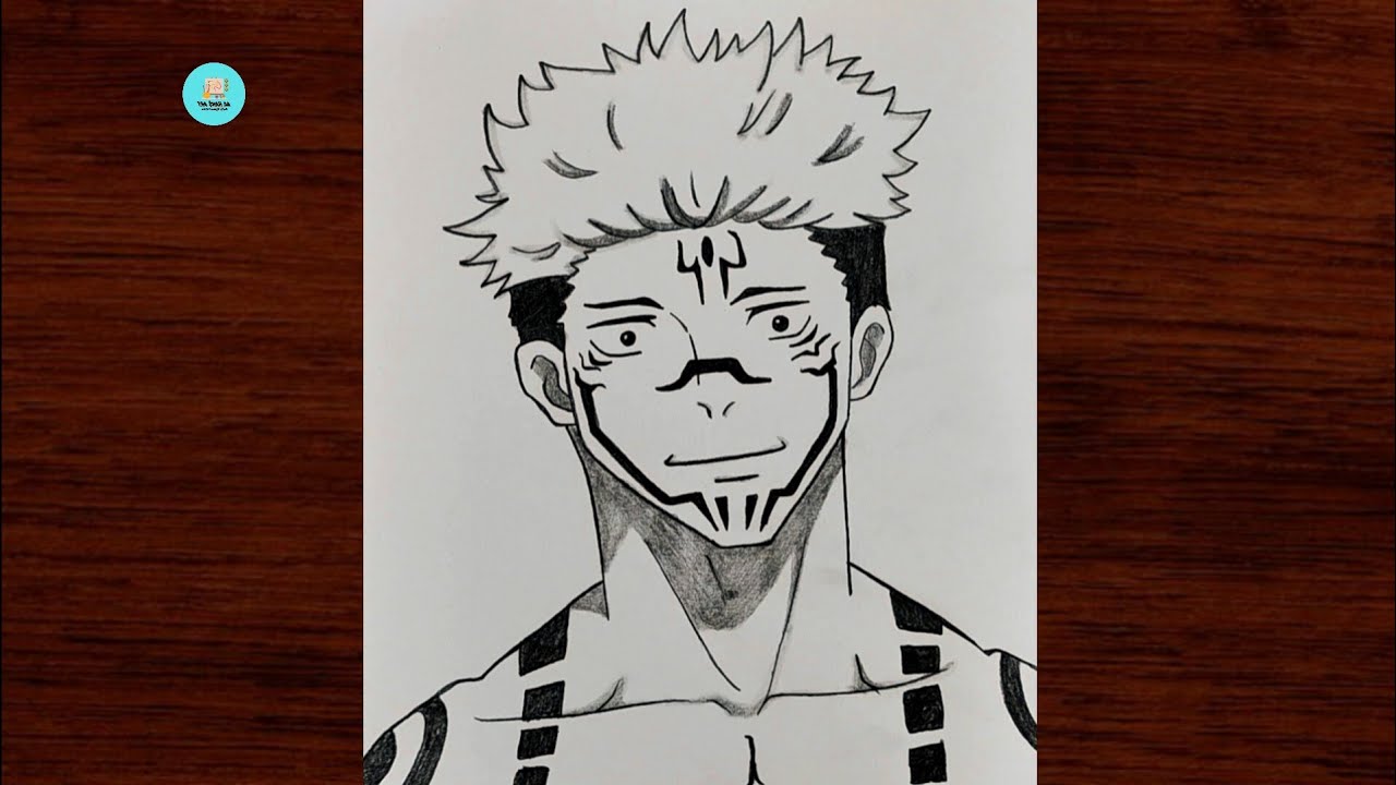How to draw Sukuna from Jujutsu kaisen||Sukuna step by step||Easy Drawing ideas for beginners ...
