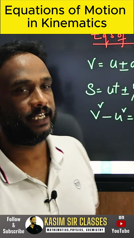 Equations of Motion in Kinematics | Class11 Physics for IIT-JEE in Telugu @kasimsirclasses - YouTube