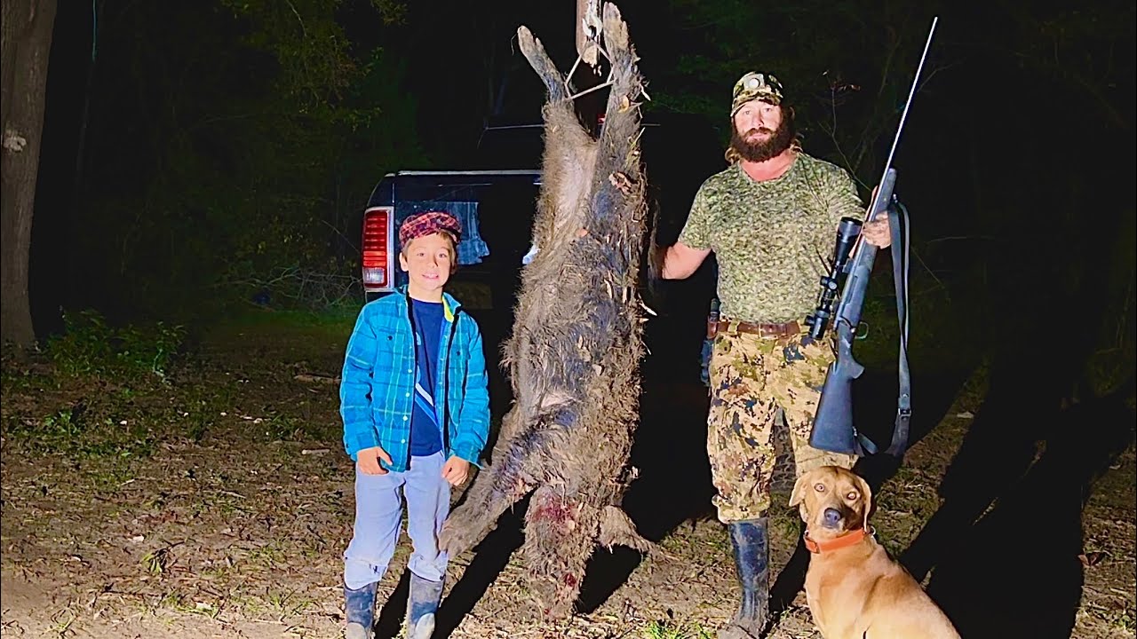 Invasive Huge WILD BOAR HOG head shot | Full video coming! - YouTube