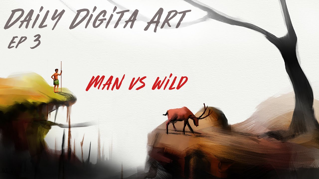 How to draw Man vs.Wild|Daily digital art EP#3| #dailydigitalart # ...