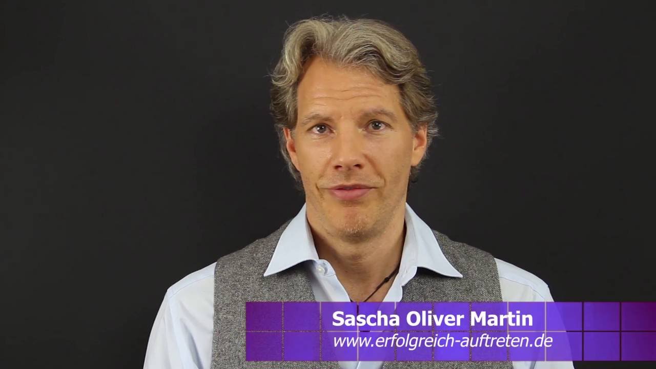 Erfolgreich auftreten! Genau-Sager, kennt Ihr das? :-D Sascha Oliver ...