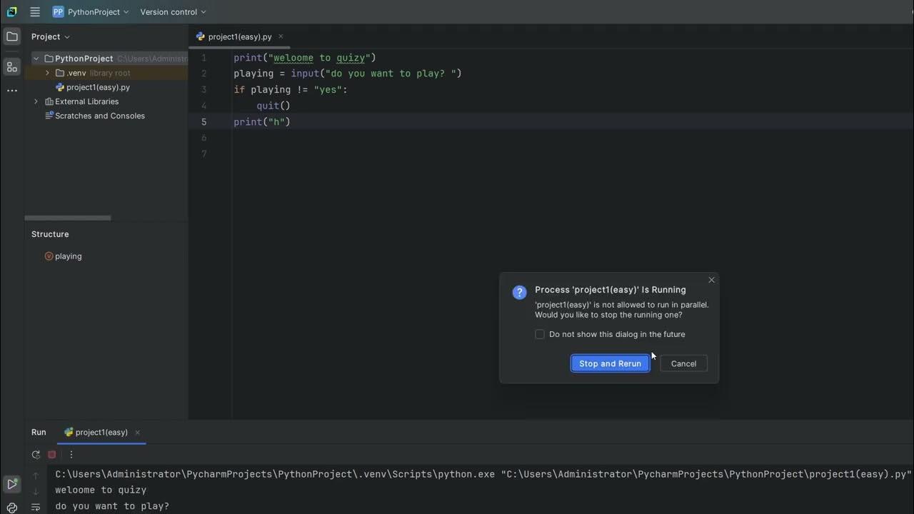 python project #1 Quiz - YouTube