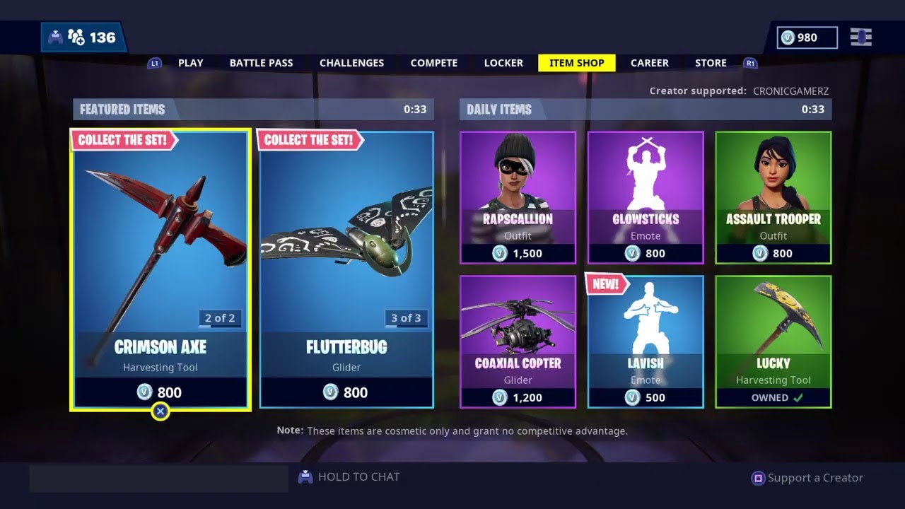 Live Stream-Item Shop - YouTube