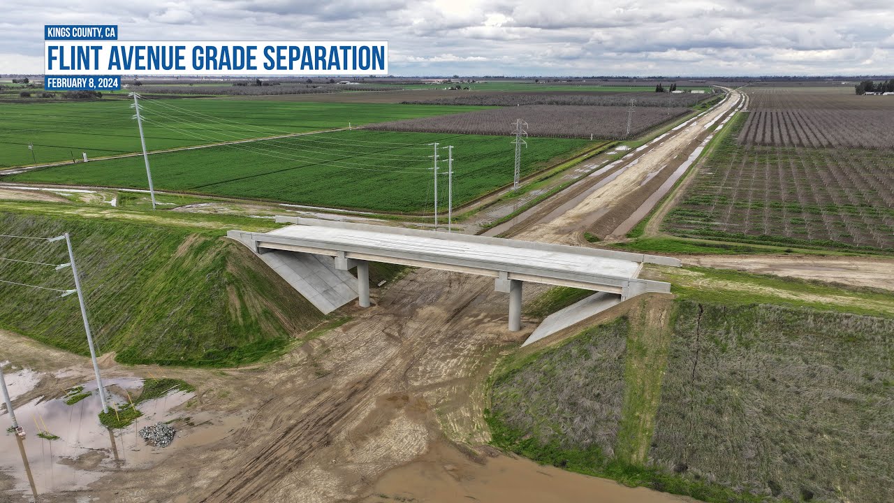 Flint Avenue Grade Separation - February 8, 2024 - YouTube