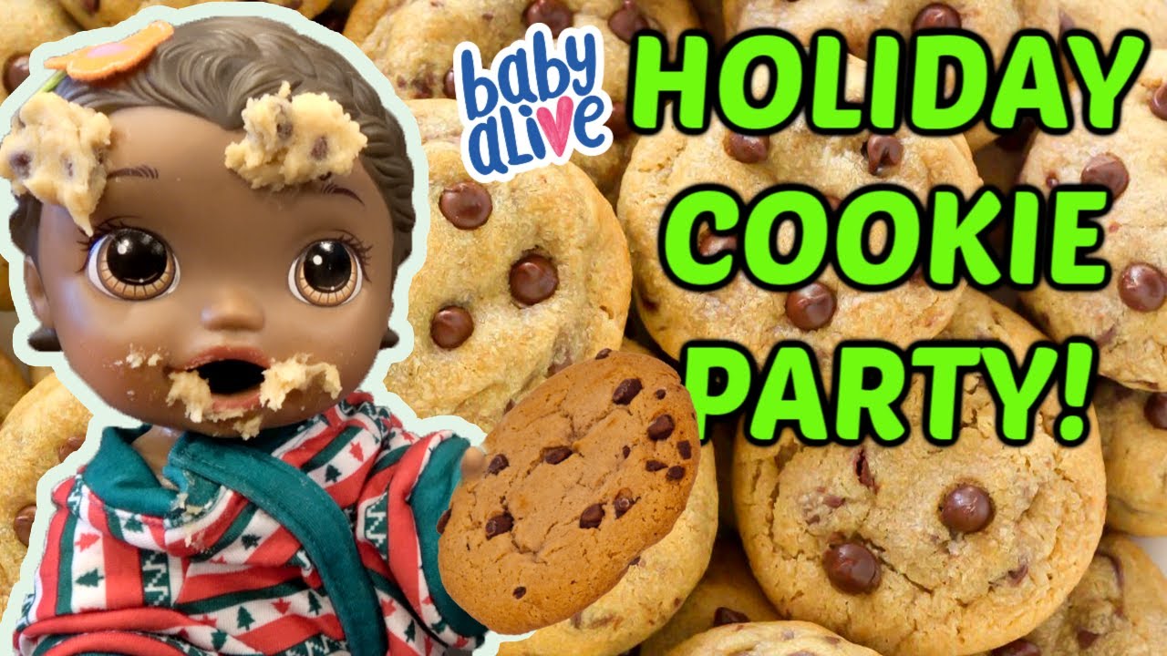 BABY ALIVE has a COOKIE PARTY! HOLIDAY BAKING! The Lilly and Mommy Show ...