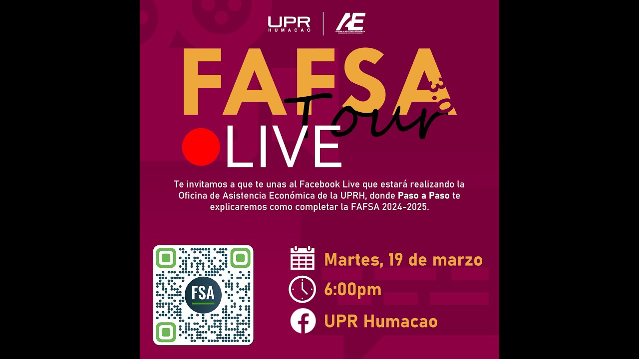FAFSA Tour LIVE: paso a paso de la FAFSA 24-25 - YouTube