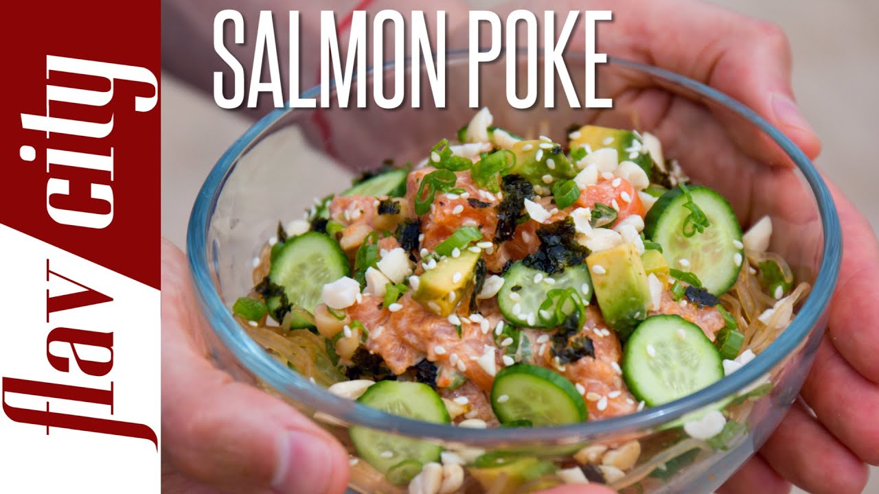 Salmon Poke Recipe - How To Make Salmon Poke - FlavCity w/ Bobby - YouTube