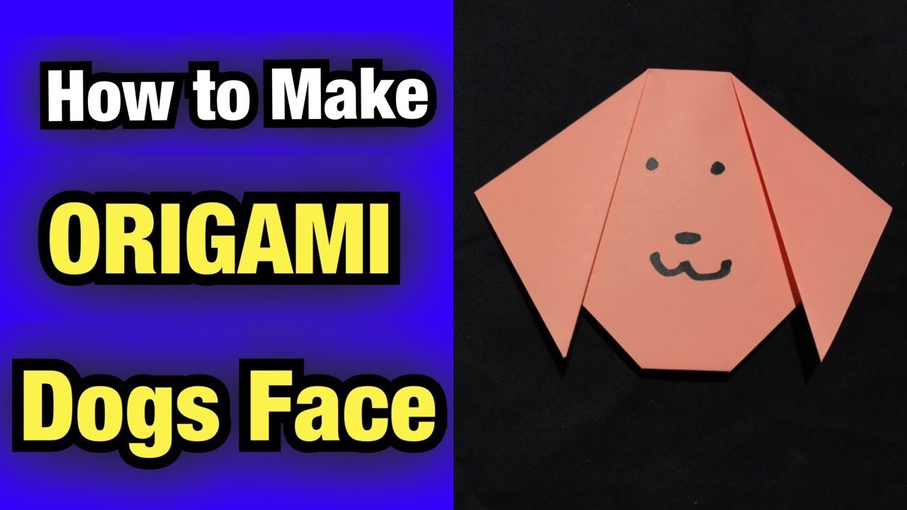 Paper Origami Dogs Face | Easy Origami For Kids 🐶 - YouTube