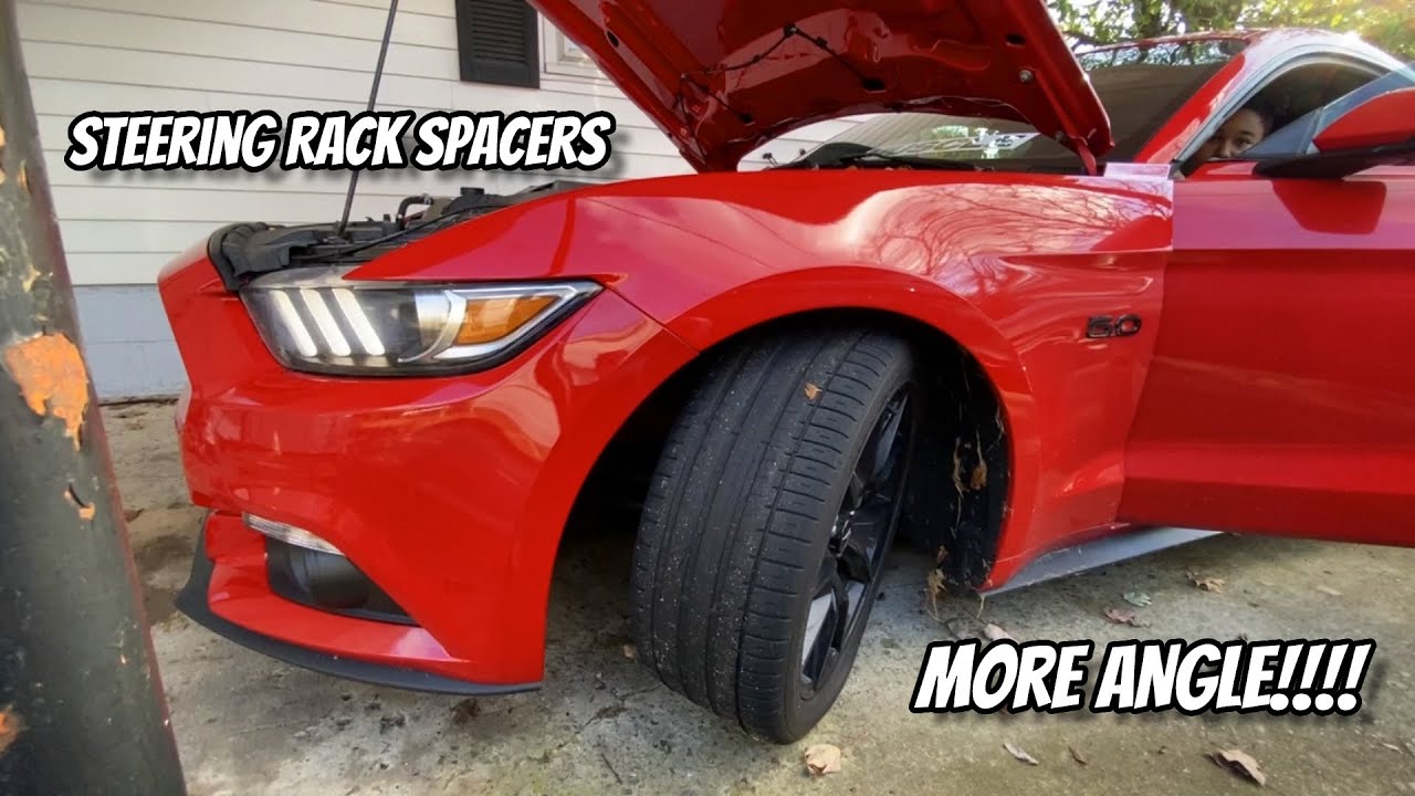 Need More Angle?? Try This!!!! | S550 Mustang Steering Rack Spacers ...