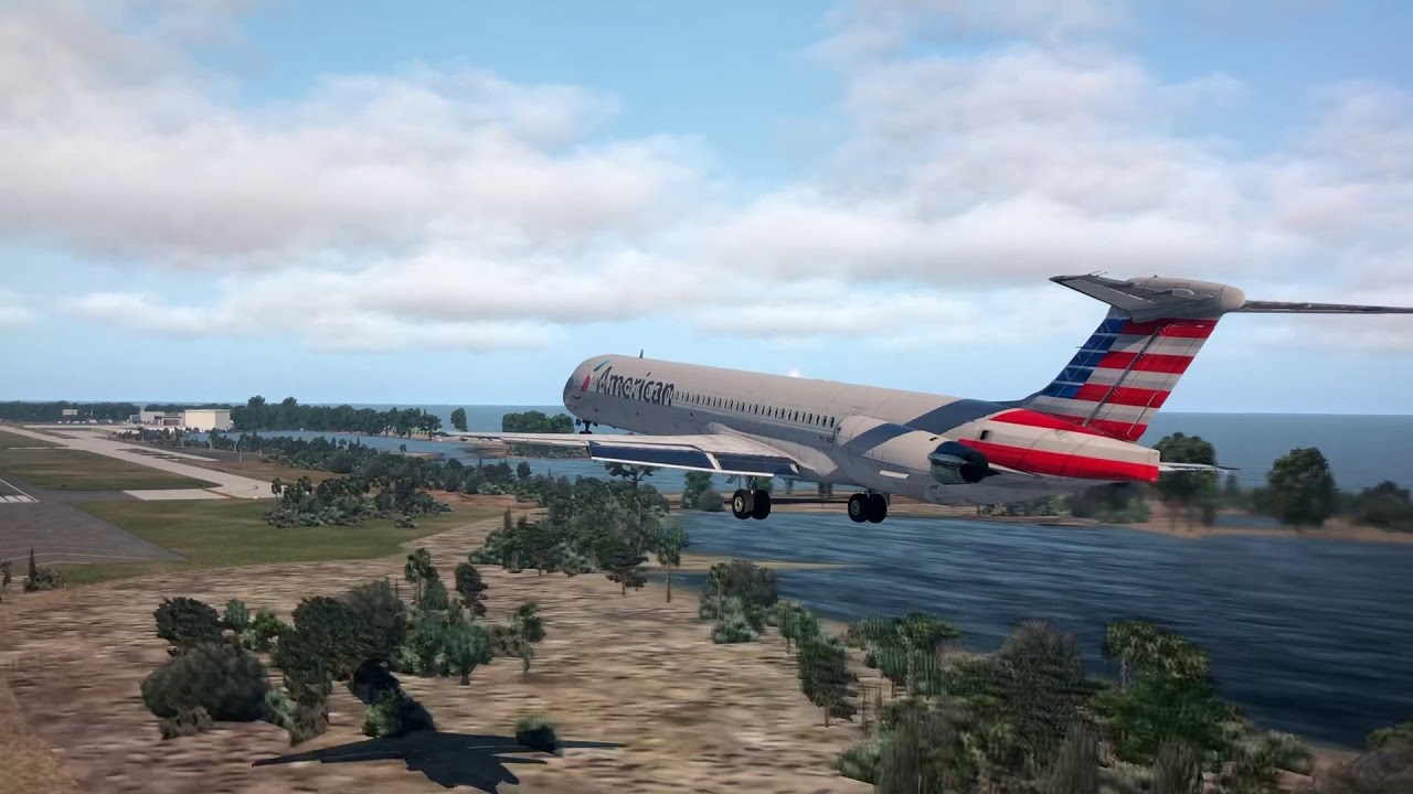 Rotate MD80 landing at KEYW - YouTube