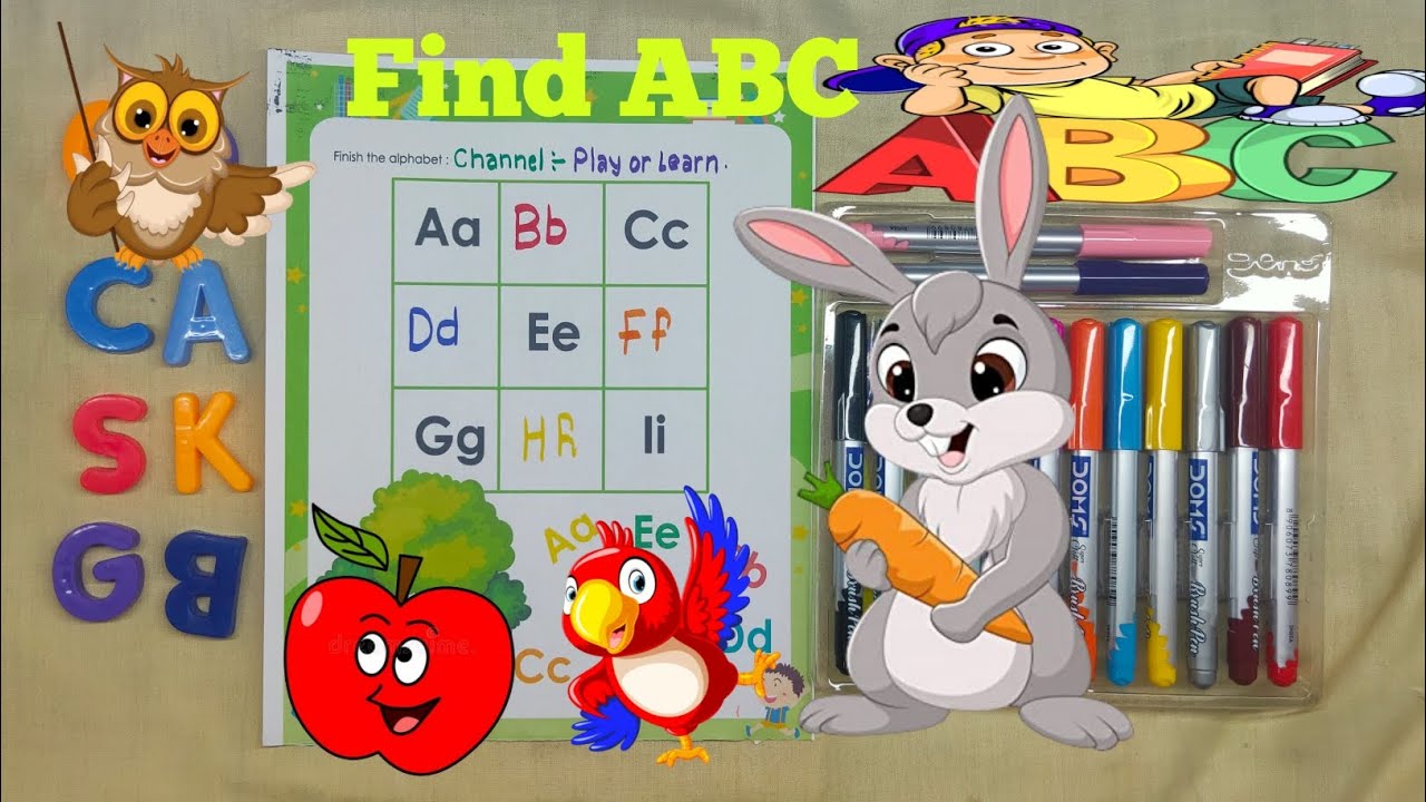 Find Alphabets for kids||abc learning||learn abc for kids with phonic ...