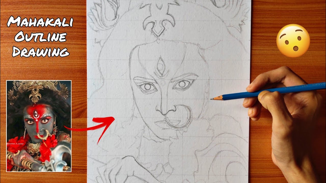 Mahakali Outline Drawing | How to draw Mahakali | Pooja Sharma | T.I.A ...