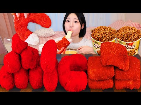 ASMR MUKBANG| 직접 만든 치토스 양념치킨 칠리스 킬바사 핫도그 짜파게티 먹방 & 레시피 CHEETOS CHICKEN AND BLACK BEAN NOODLES EATING