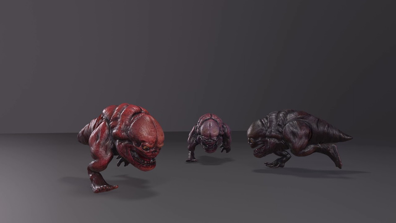 Hell Dog 2 low-poly monster - YouTube