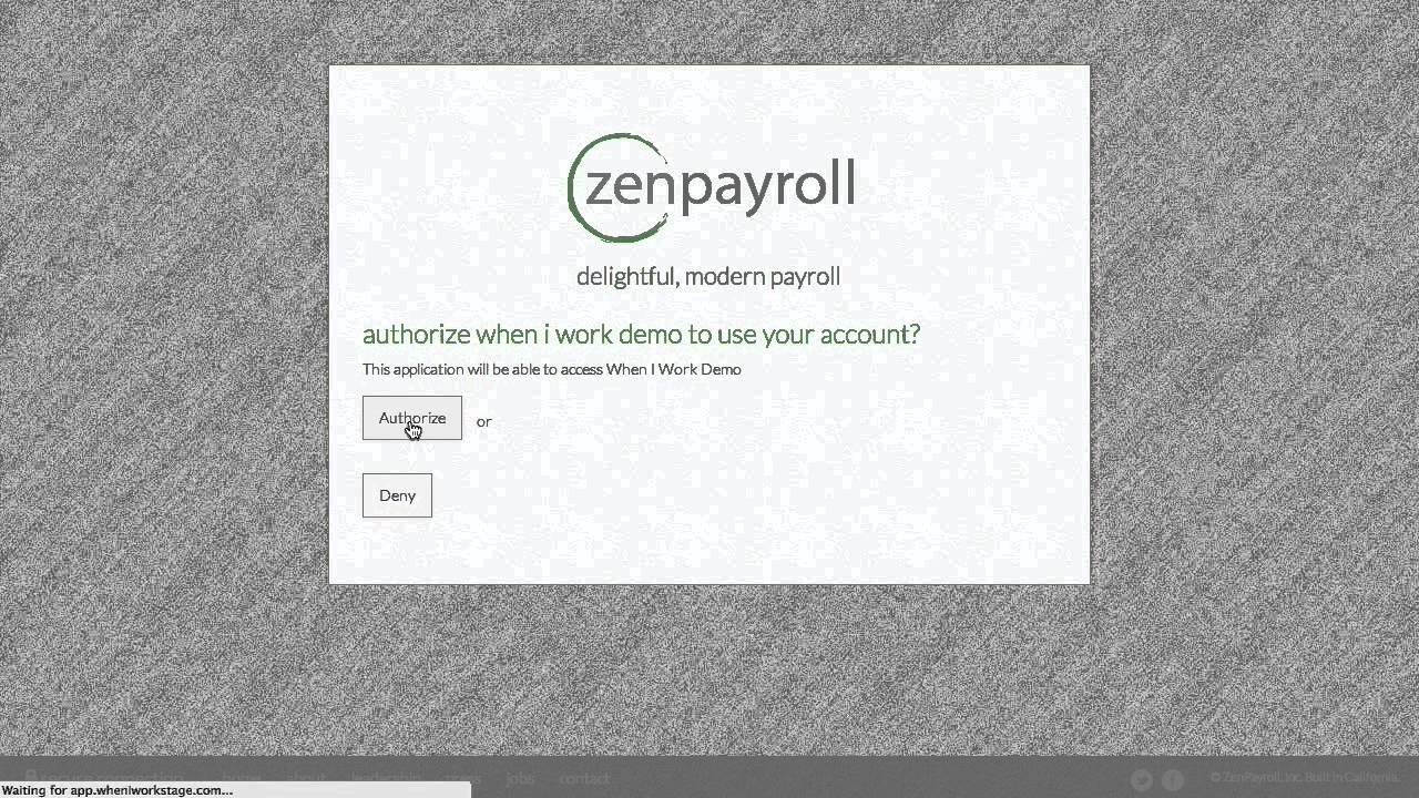 Connecting ZenPayroll to When I Work and WageBase - YouTube