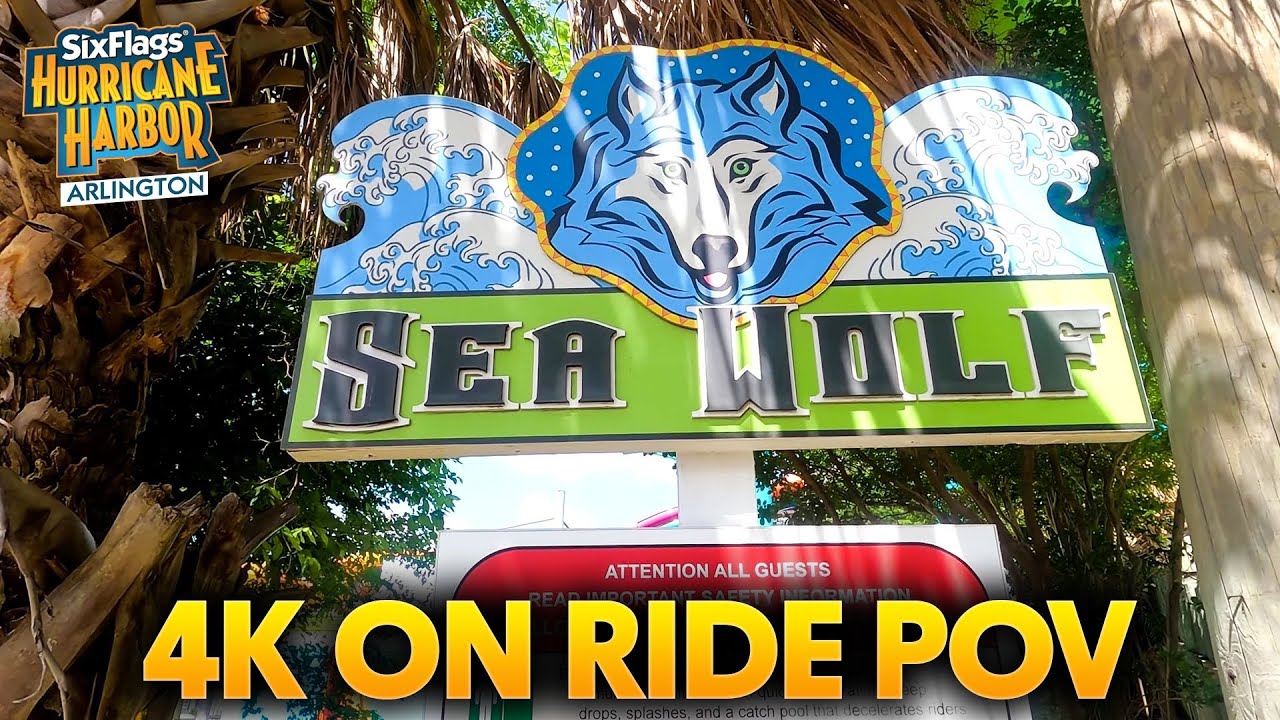 4K Sea Wolf On Ride POV! Hurricane Harbor, Arlington Texas!!! - YouTube
