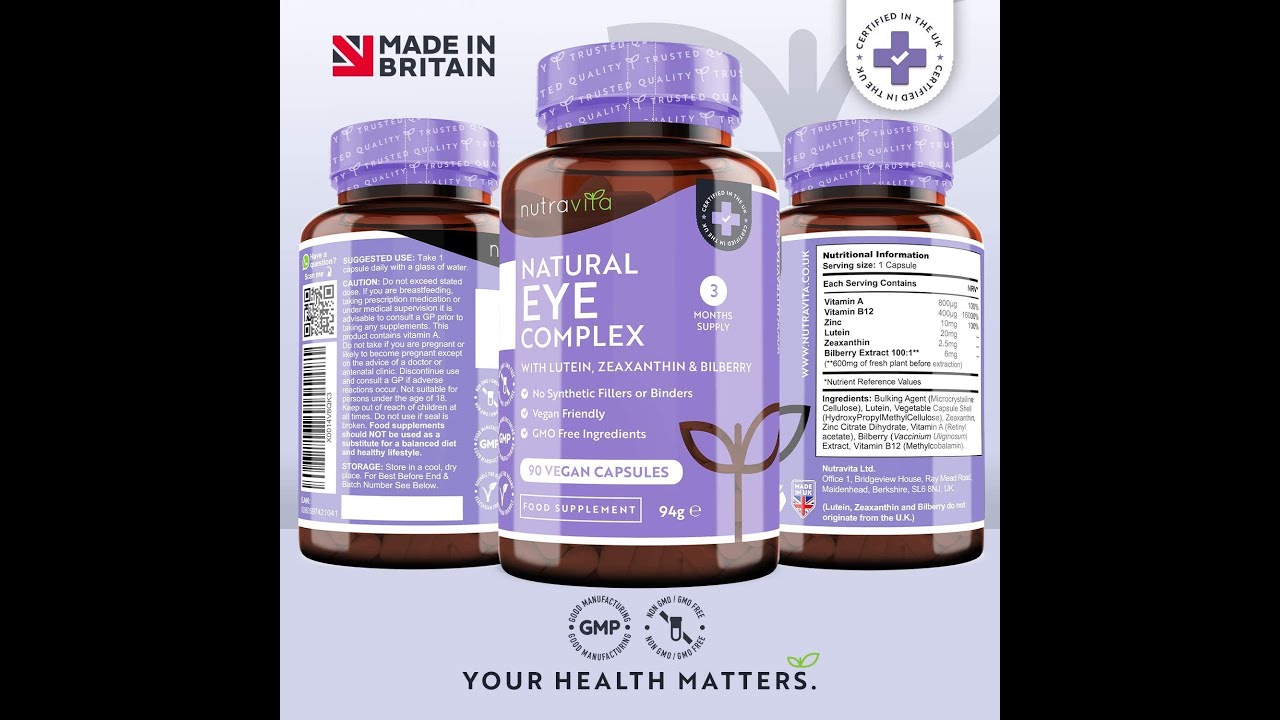 Nutravita Natural Eye Supplement Capsules / Tablets - Review - YouTube