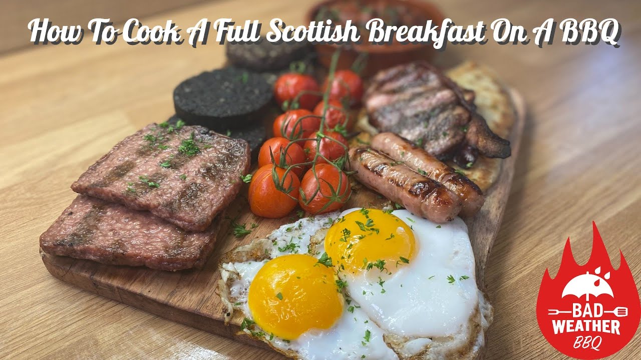 How To Cook A Full Scottish Breakfast Cooked On A BBQ. #bbq #amazing # ...