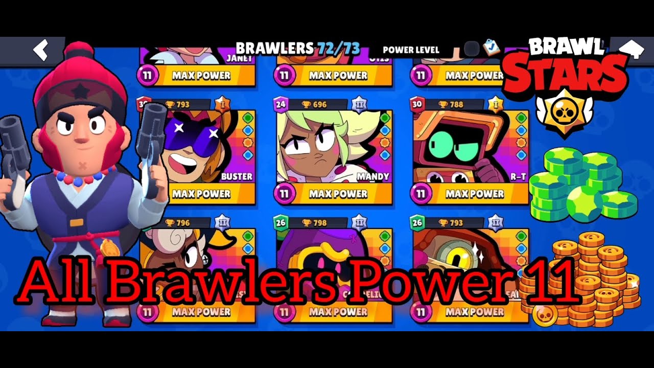 All Brawlers Power 11 and Full Star Powers, Gadgets and Gears - YouTube