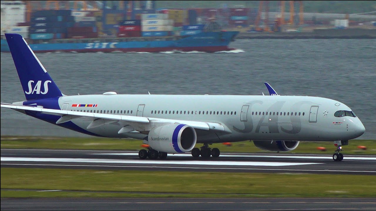 SAS Airbus A350-900 SE-RSD Takeoff from Haneda 16L | HND/RJTT ...