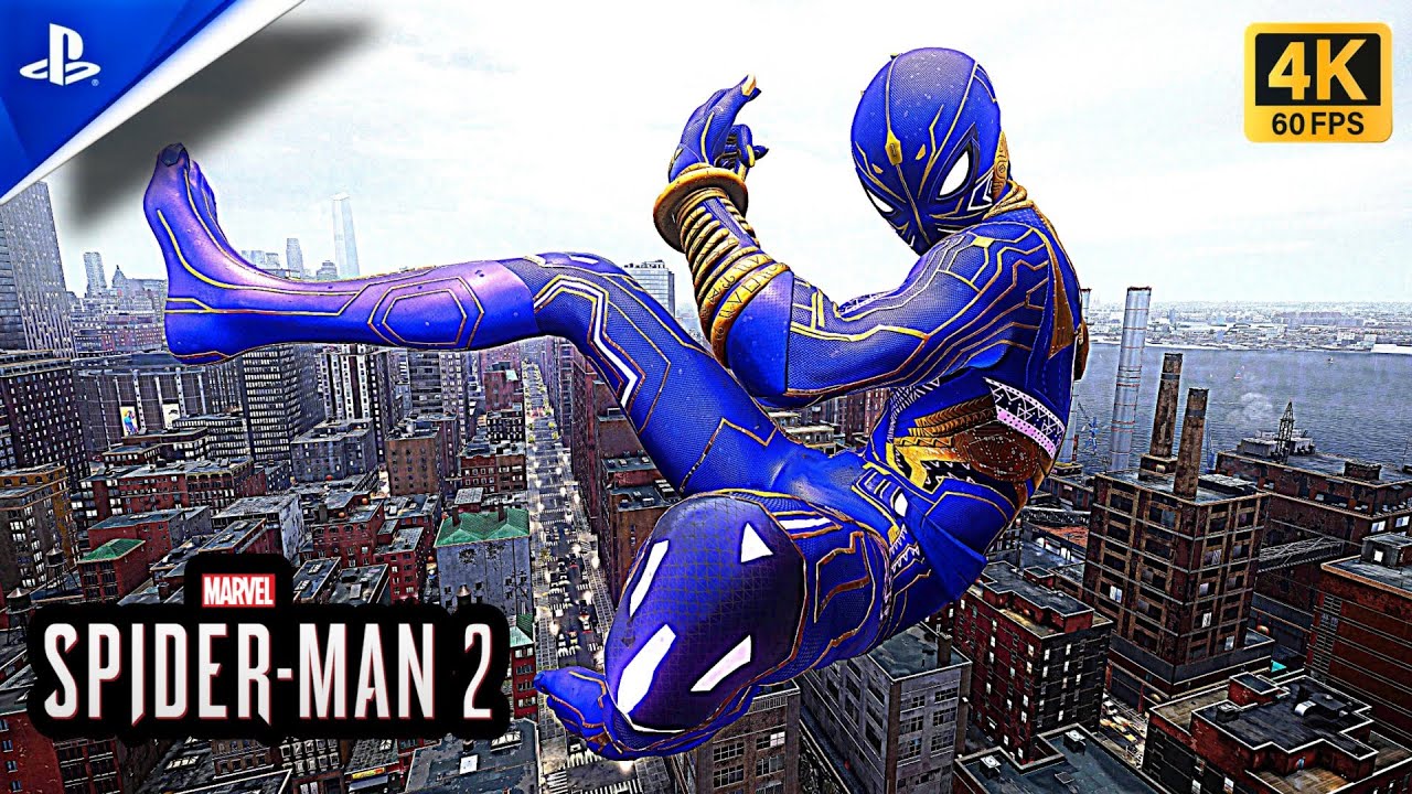 Spider-Man 2 PS5 Miles AGIMAT Suit Free Roam - 4K 60 FPS - YouTube