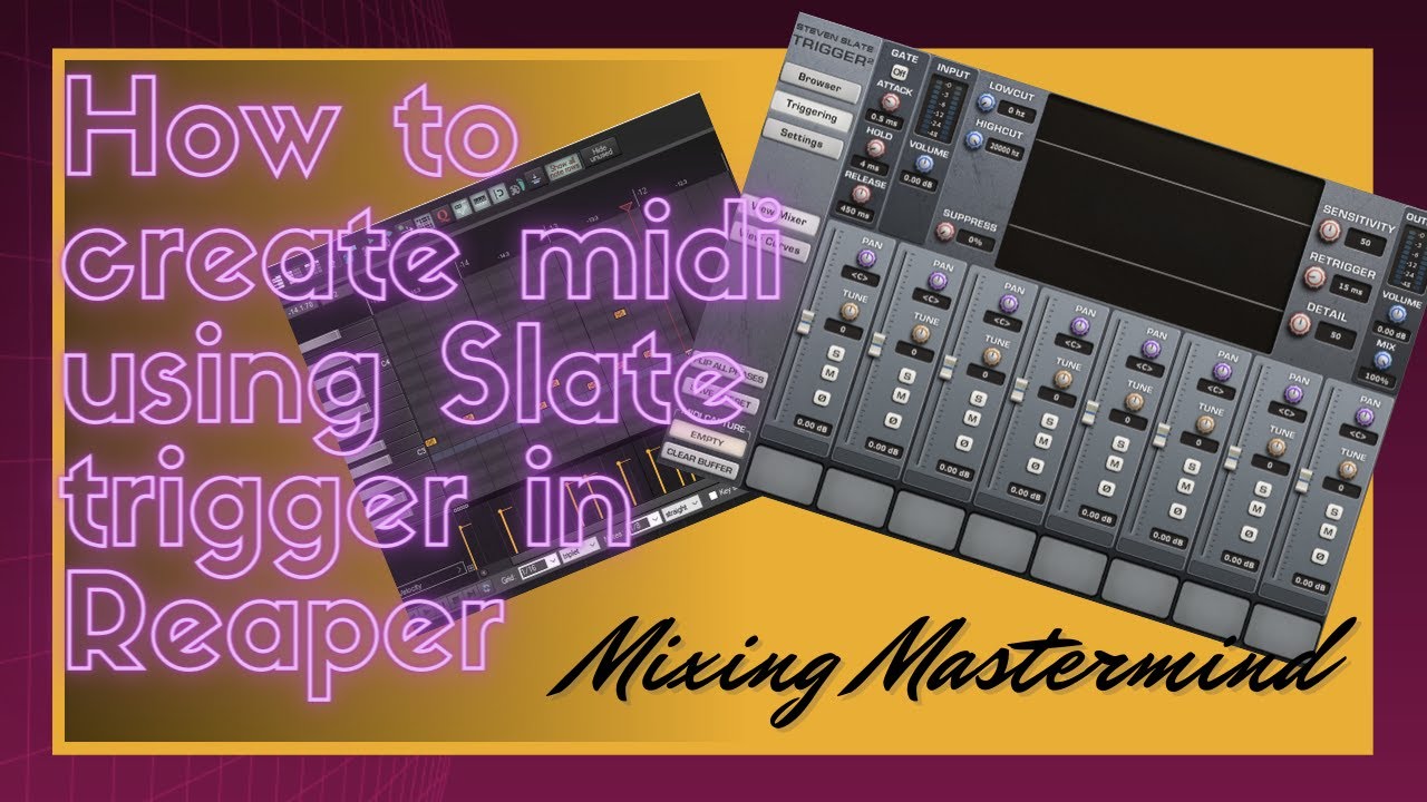 How to create midi with Slate Trigger in Reaper - YouTube