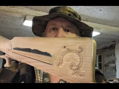 Jäger rifle scratch build pt 32 some carving for the gunstock - YouTube