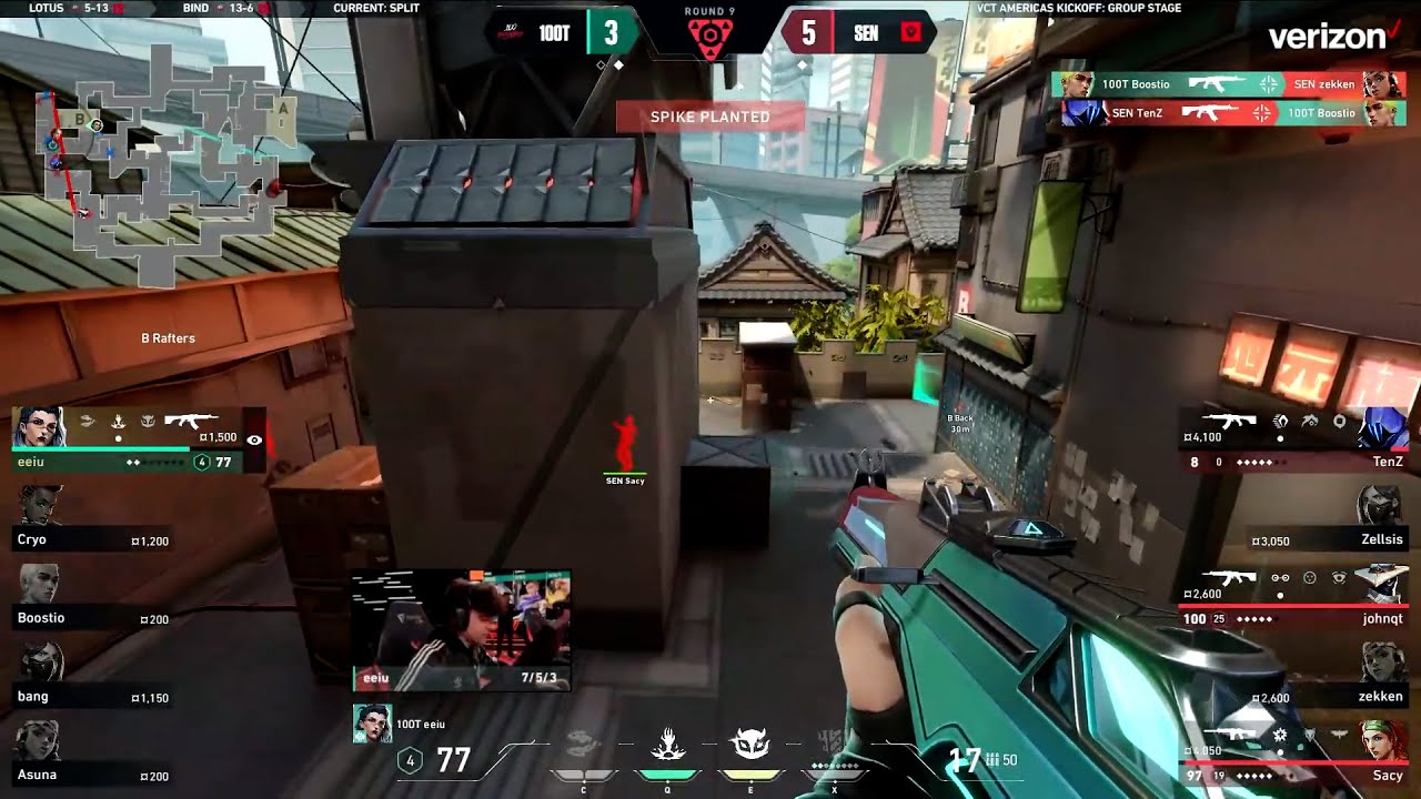 100T EEIU 1V3 CLUTCH AGAINST SENTINELS | VCT Americas Kickoff 2024 ...