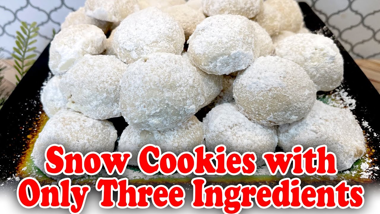 Snow Cookies with Only Three Ingredients - YouTube