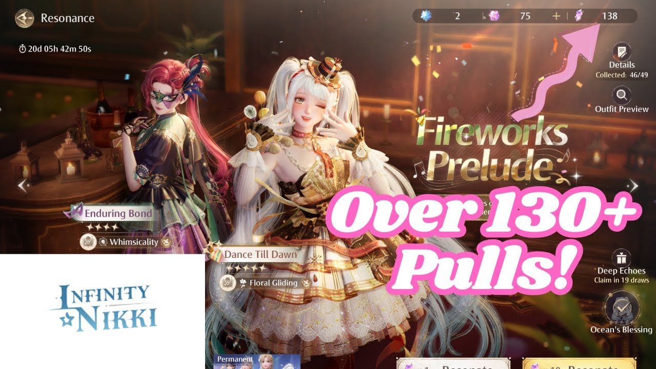 Infinity Nikki Over 130 Banner Pulls - Fireworks Prelude and Skyward ...