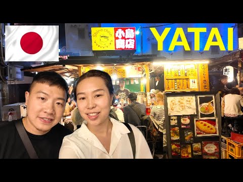 First time trying YATAI in FUKUOKA JAPAN! 🇯🇵 Exploring CANAL CITY ...
