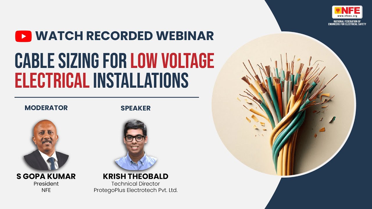 Cable Sizing for Low Voltage Electrical Installation - Webinar held on 6th July 2024 - YouTube