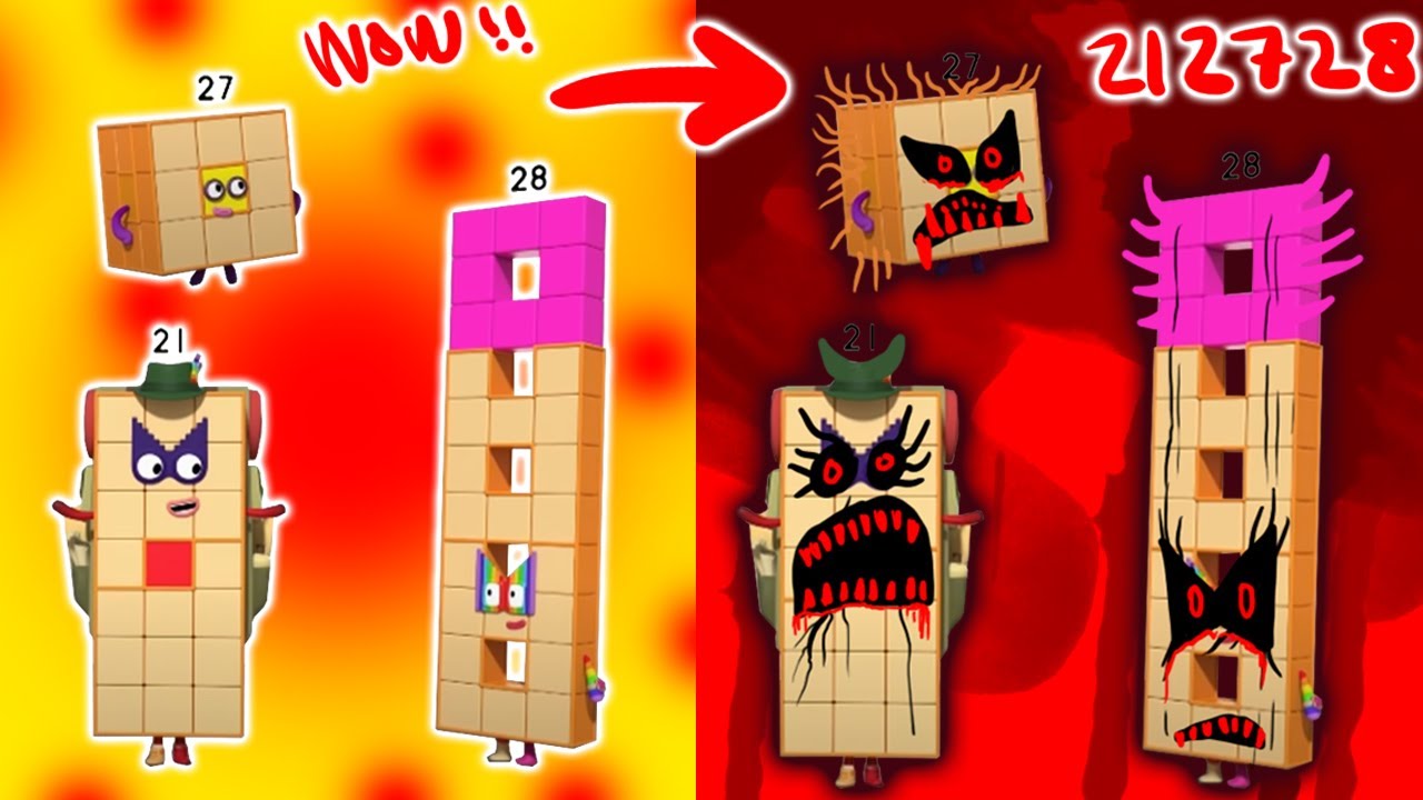 Numberblocks mmm New 2021 Number 212728 As Horror Version - YouTube