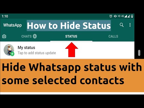 How to hide WhatsApp status from some selected contacts (Hindi) | Hide Status From Specific Contacts