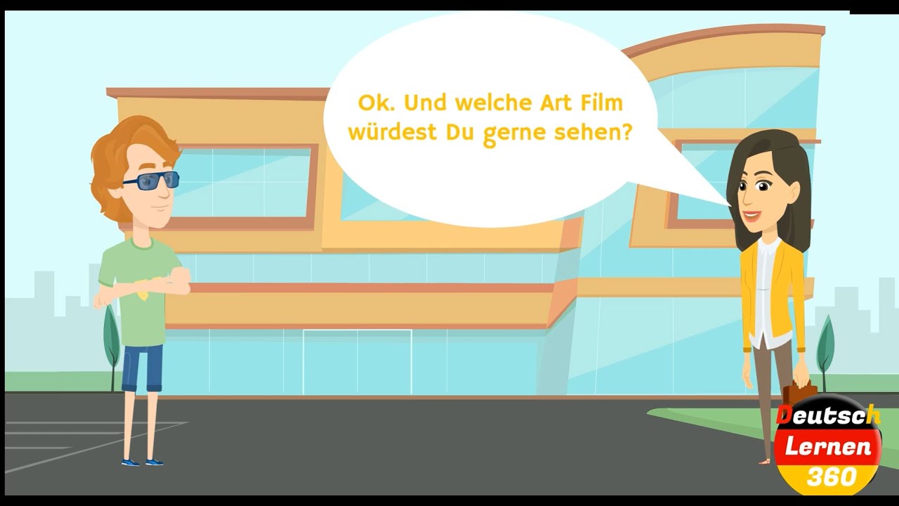 deutsch lernen mit dialogen A2-B1 | Wir gehen ins Kino - YouTube