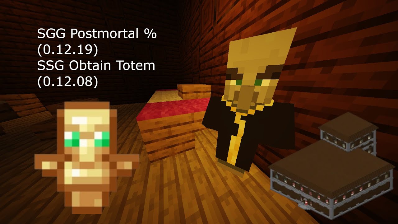 [WR] Minecraft Speedrun: SGG Postmortal % (0.12.19) SSG Obtain Totem (0 ...