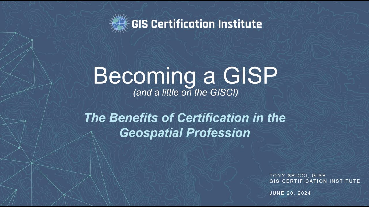 TECH talk: Becoming a Certified Geospatial Professional - YouTube