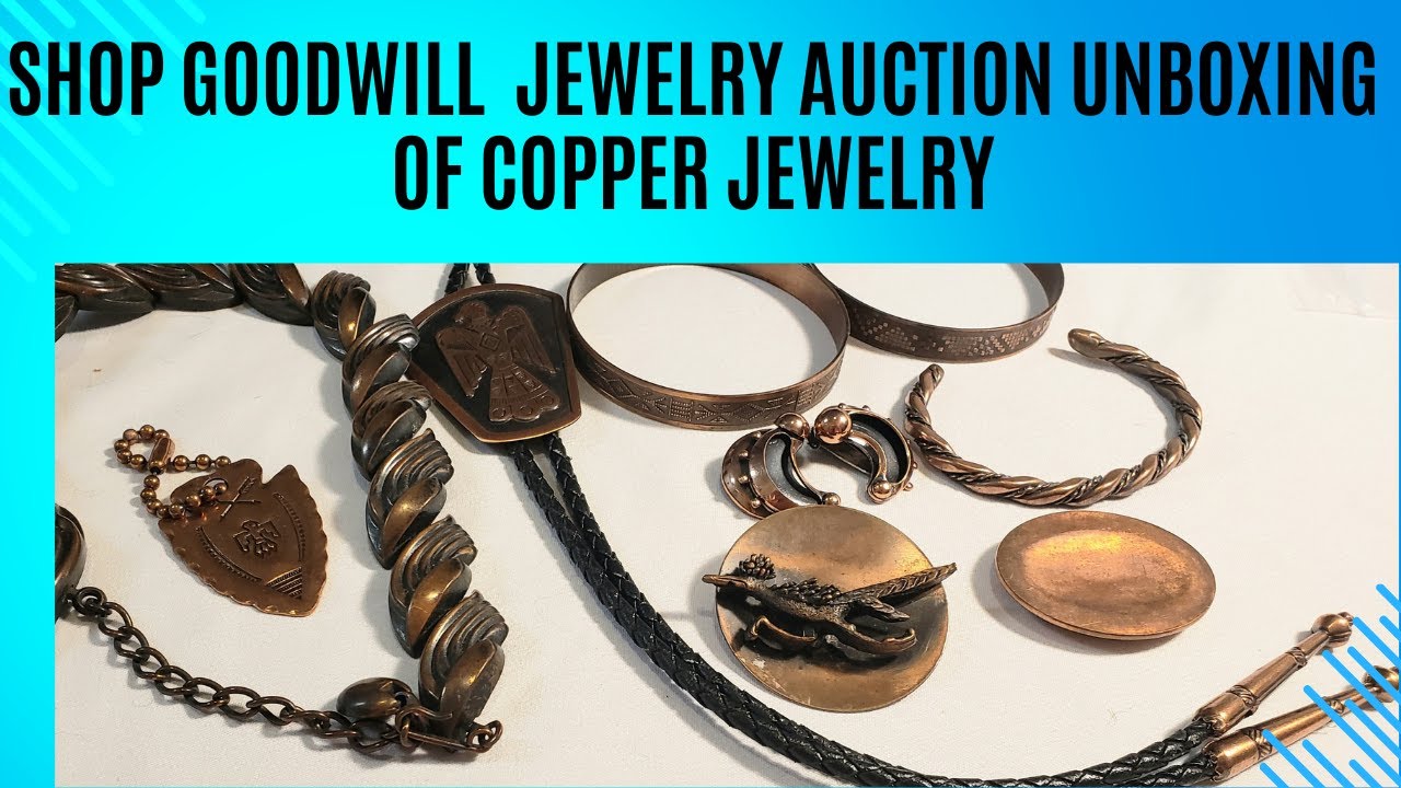 Shop Goodwill Jewelry Auction Unboxing of A Copper Jewelry Lot - YouTube